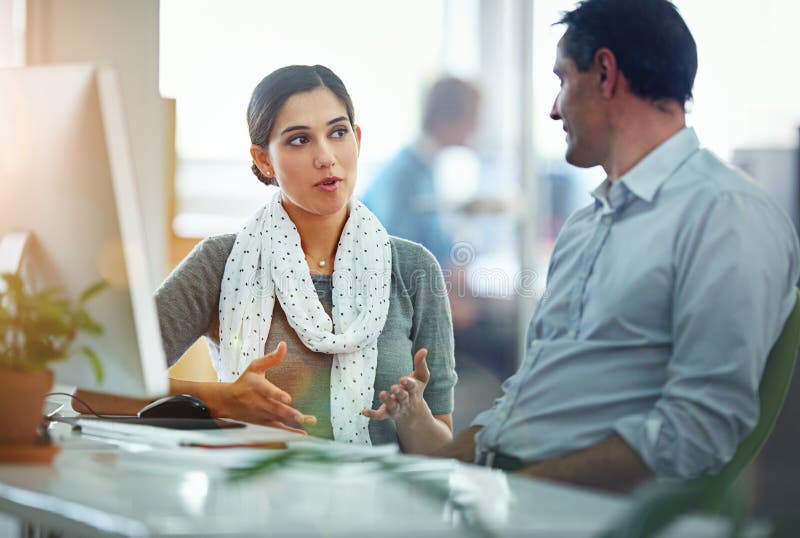 Manager, Leader or Boss Helping Creative Staff on a Computer To Plan ...