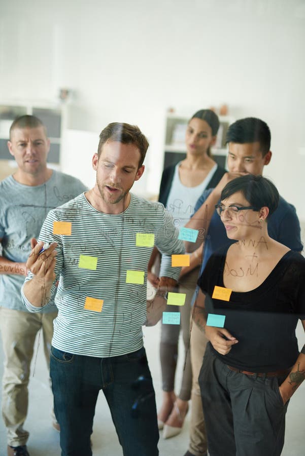 Manager, Leader or Boss Talking and Planning during a Presentation ...