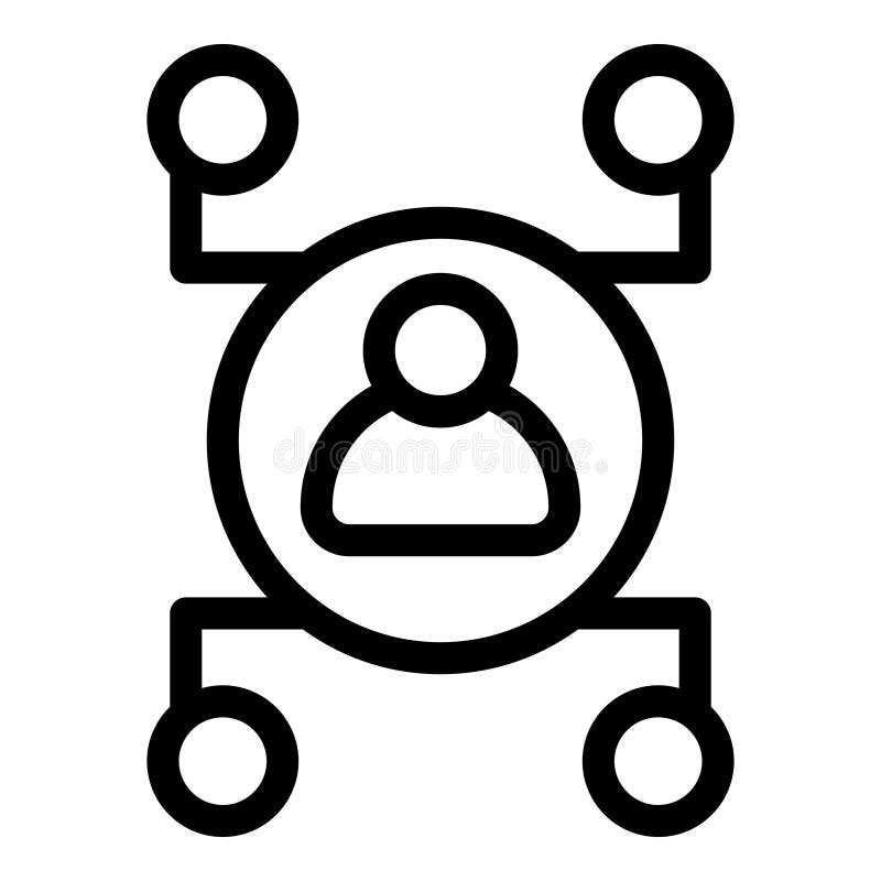 Manager Leading a Team, Business Organization Chart Icon Stock ...