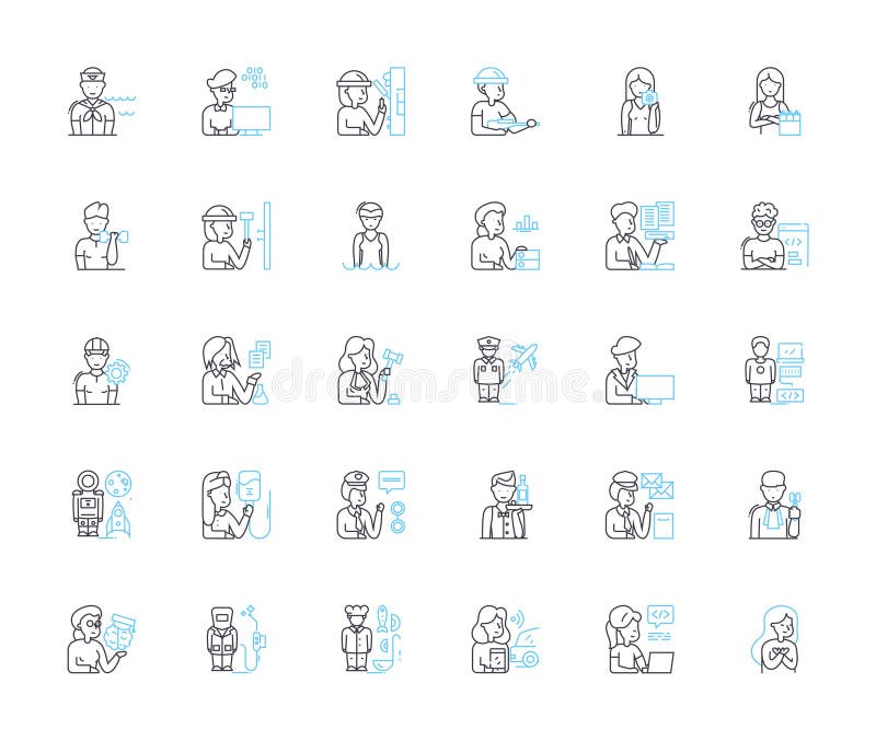 Manager Linear Icons Set. Leadership, Decision-making, Strategy ...