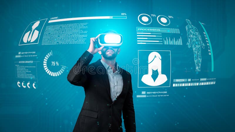 Manager Looking and Planning Identity Verify or Security System ...