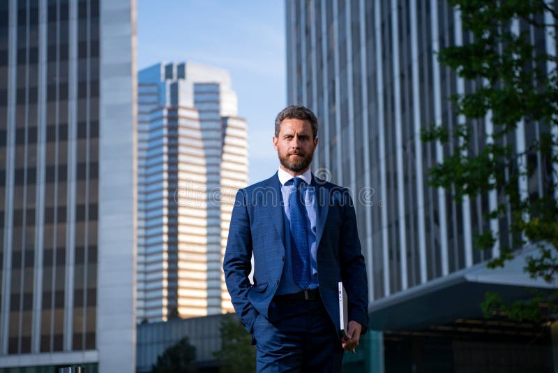 Manager in a Luxury Modern Open Space Business Center. Successful ...