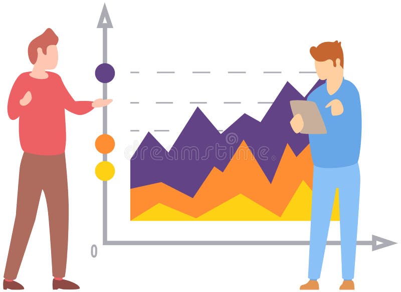 Manager Makes a Presentation of a Statistical Report. Analysis and ...