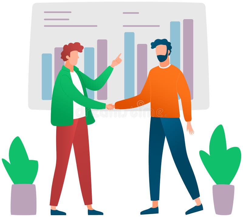 Manager Makes a Presentation of a Statistical Report. Analysis and ...