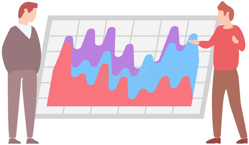 Manager Makes a Presentation of a Statistical Report. Analysis and ...