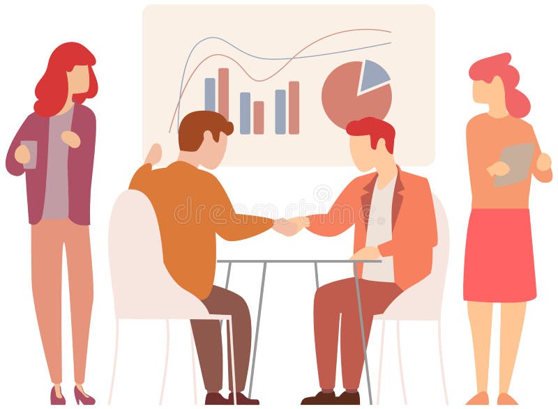 Manager Makes a Presentation of a Statistical Report. Analysis and ...