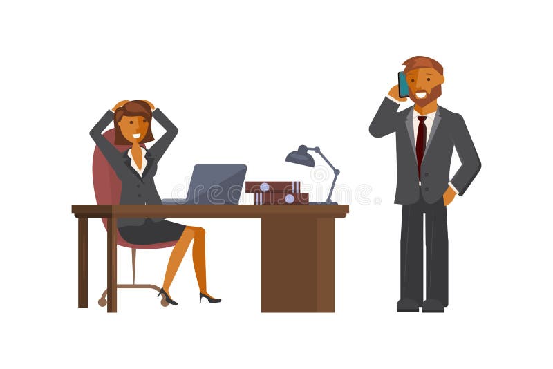 Manager Talking To Employee Stock Illustrations – 911 Manager Talking ...