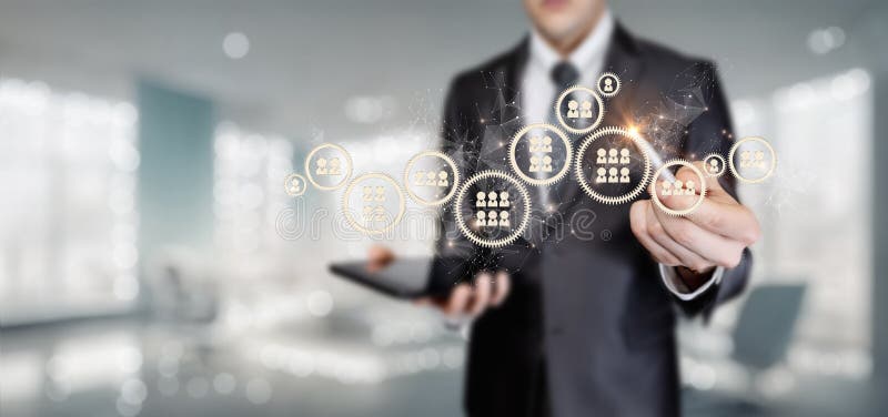 The Manager Manages the Team As a Mechanism on a Virtual Screen Stock ...