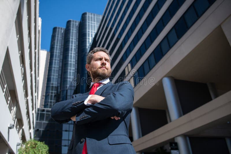 Manager in a Modern Open Space Business Center. Successful Business Man ...