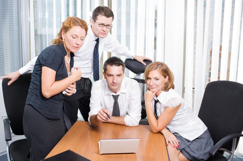 Manager with Office Workers Stock Photo - Image of business, partner ...