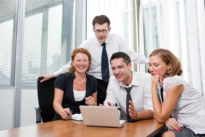 Manager with Office Workers on Meeting Stock Photo - Image of ...