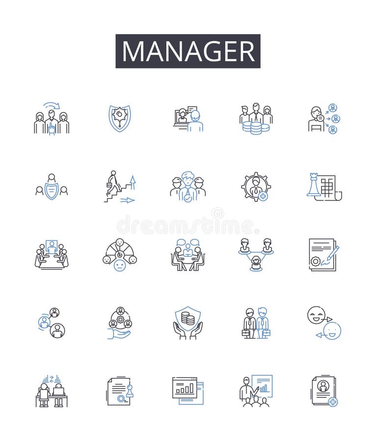 Manager Line Icons Collection. Supervisor, Director, Head ...