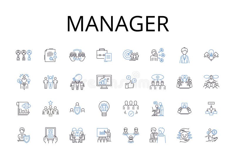 Manager Line Icons Collection. Supervisor, Director, Head ...