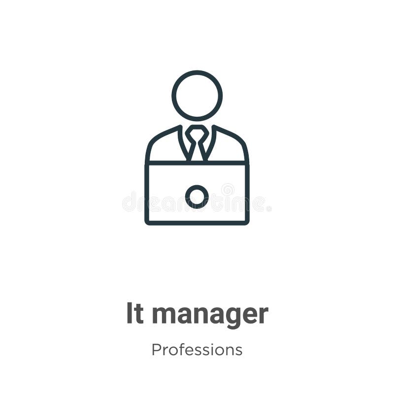 Project Manager Outline Vector Icon. Thin Line Black Project Manager ...