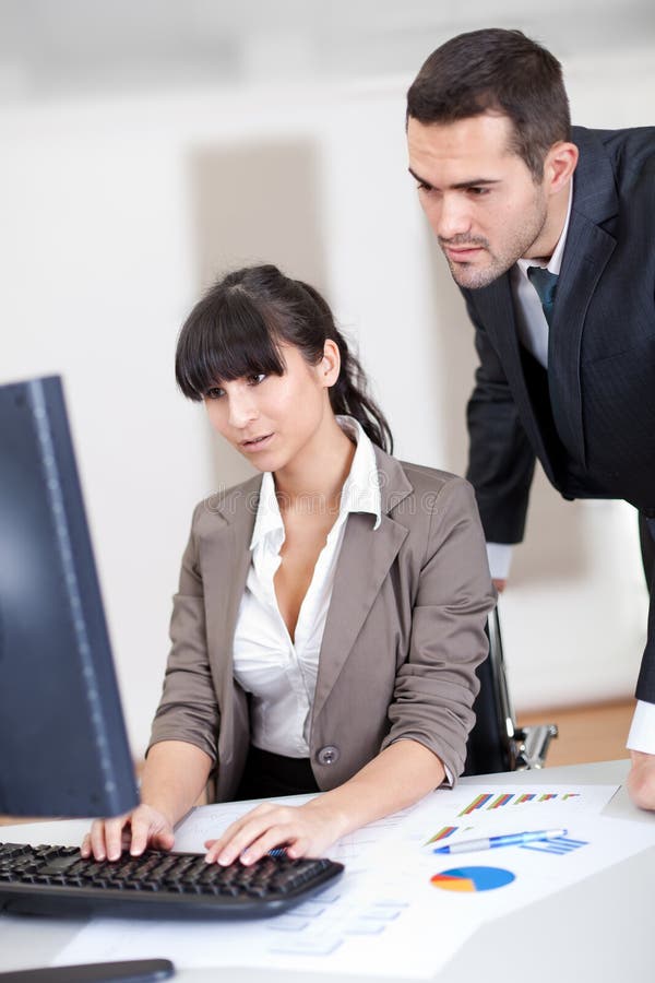 Boss and Worker at Work Having Conflict Stock Photo - Image of business ...