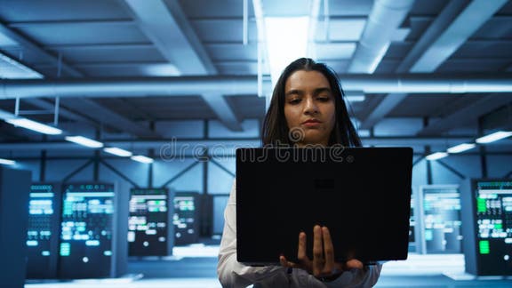 Manager Overseeing Server Room, Upgrading Supercomputers Systems Stock Photo - Image of software ...