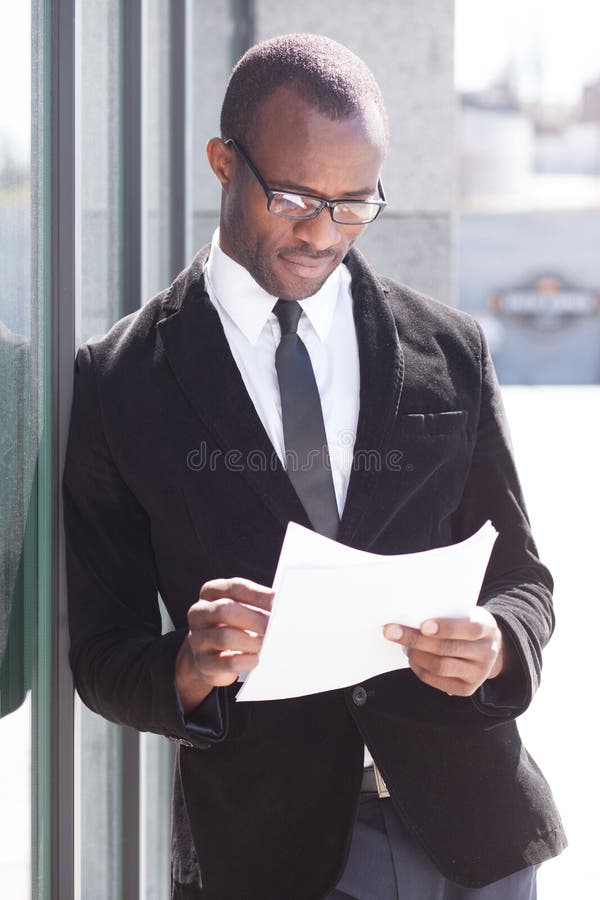 Manager with papers stock image. Image of agent, estate - 55329527