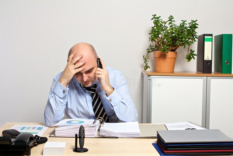 Manager Phone with His Boss Stock Photo - Image of cravat, employee ...