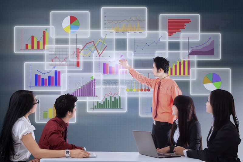 Manager Presenting Business Chart Stock Image - Image of exhange ...
