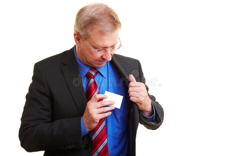 Manager Putting Business Card Stock Image - Image of idea, cutout: 15469539