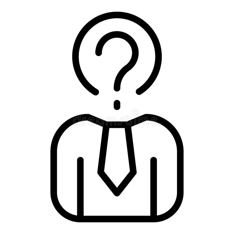Manager Question Icon Outline Vector. Person Business Stock ...