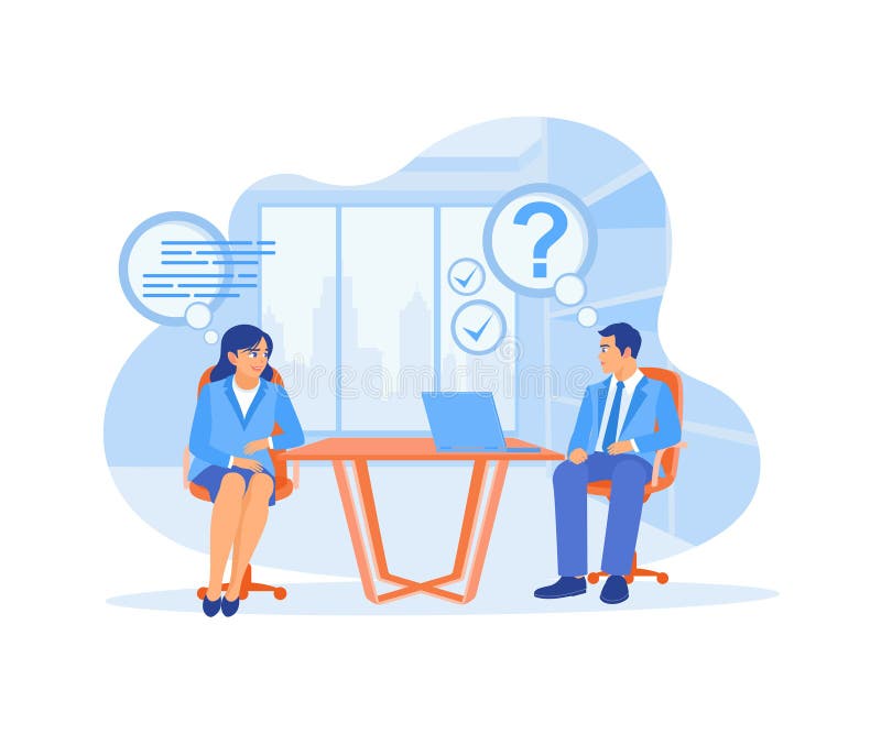 Manager Reading Job Seeker Documents on the Laptop. Manager Having a ...