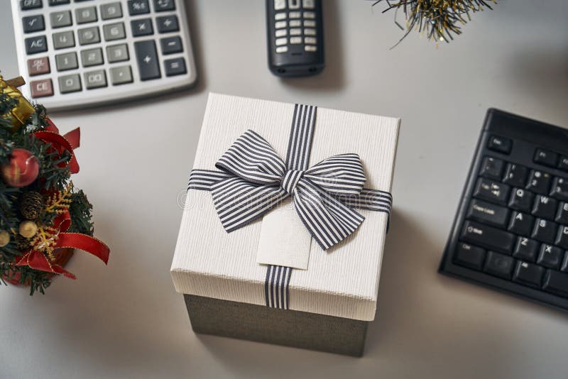 Manager Received a Christmas Gift from the Boss Stock Photo - Image of ...