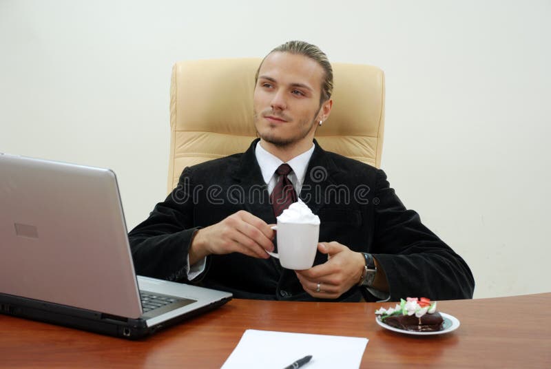 Manager relax stock image. Image of businessman, desk - 4542985