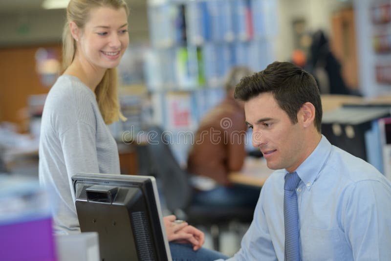 Manager and Secretary at Work in Office Stock Image - Image of latin ...