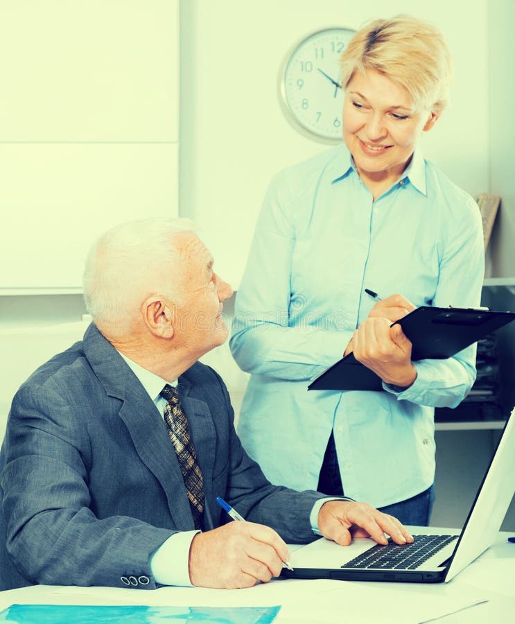 Manager and Secretary Working Stock Photo - Image of papers, ideas ...