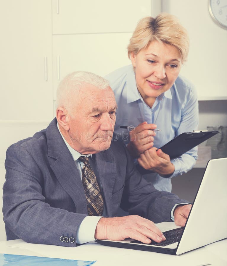 Manager and Secretary Working Stock Photo - Image of office, european ...