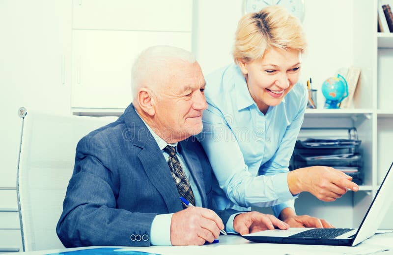 Manager and Secretary Working Stock Photo - Image of caucasian ...