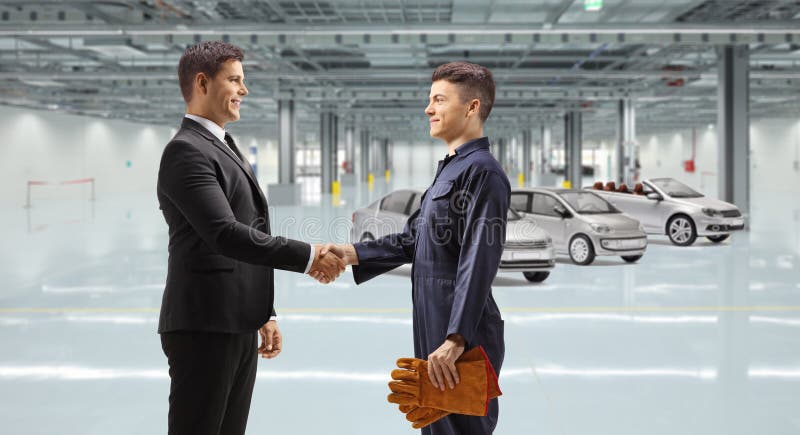 Manager Shaking Hand with a Worker Stock Photo - Image of care ...