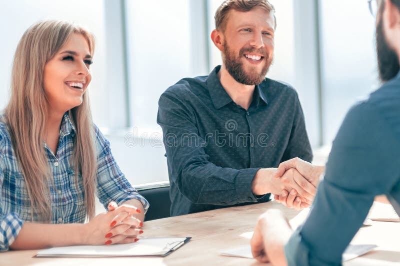 Applicant at job interview stock photo. Image of career - 11293078