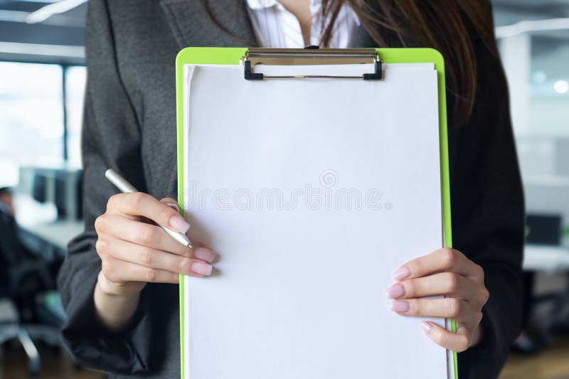 Manager Shows a Blank Sheet To Fill in Stock Photo - Image of checklist ...