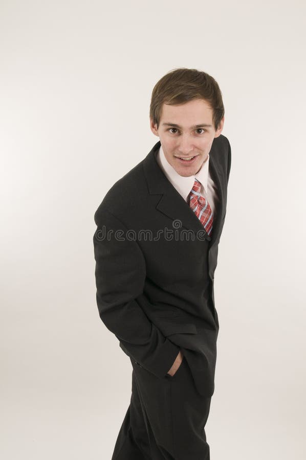 Happy young businessman stock image. Image of adult, friendly - 8353343