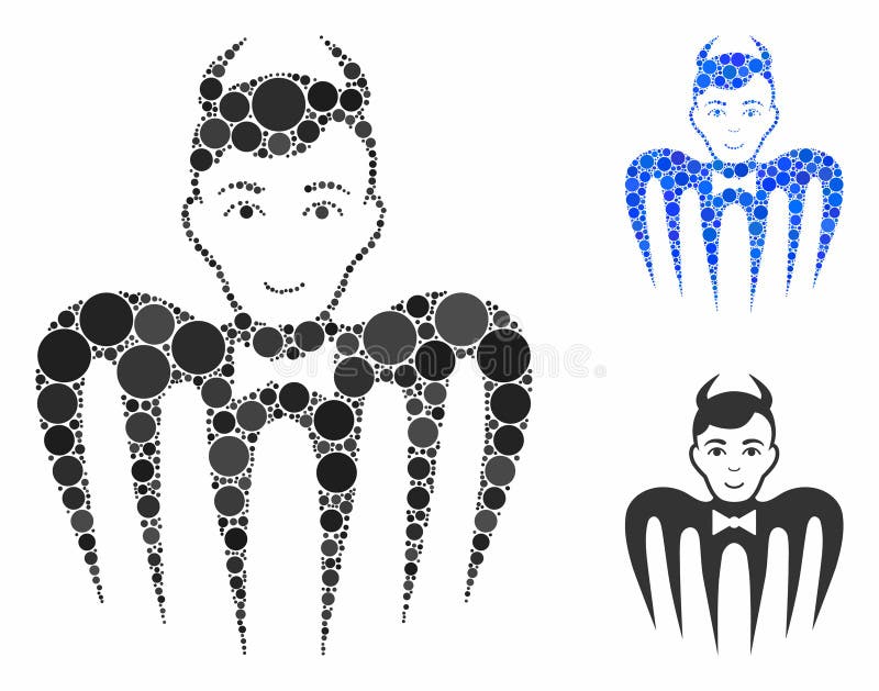 Manager Spectre Devil Mosaic Icon of Circle Dots Stock Vector ...