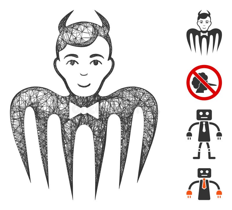 Manager Spectre Devil Web Vector Mesh Illustration Stock Illustration ...