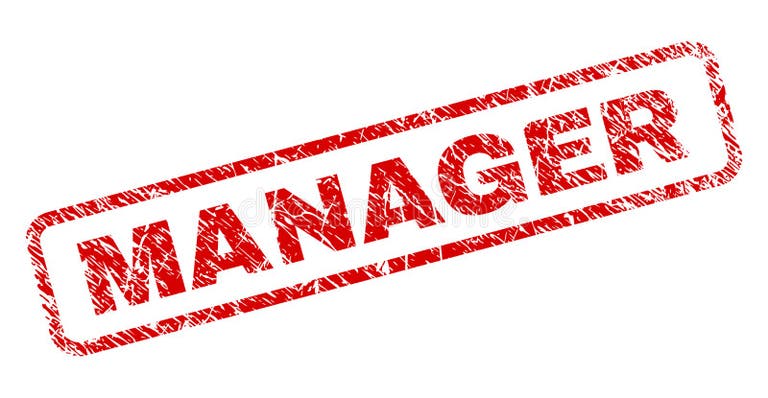 Grunge MANAGER Rounded Rectangle Stamp Stock Vector - Illustration of ...