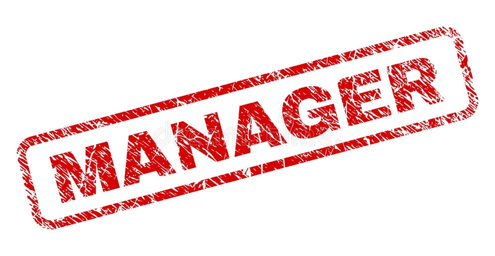 Grunge MANAGER Rounded Rectangle Stamp Stock Vector - Illustration of ...