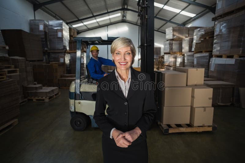 Manager Standing in Front of Her Employee Stock Photo - Image of ...