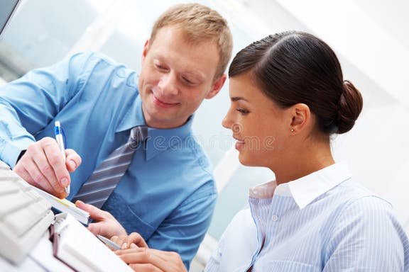 Manager and subordinate stock photo. Image of handsome - 25443100