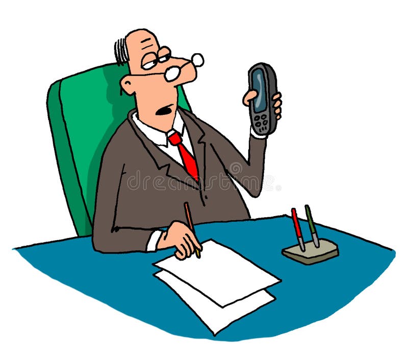 Manager, Supervisor, Director Sits in the Office Stock Illustration ...