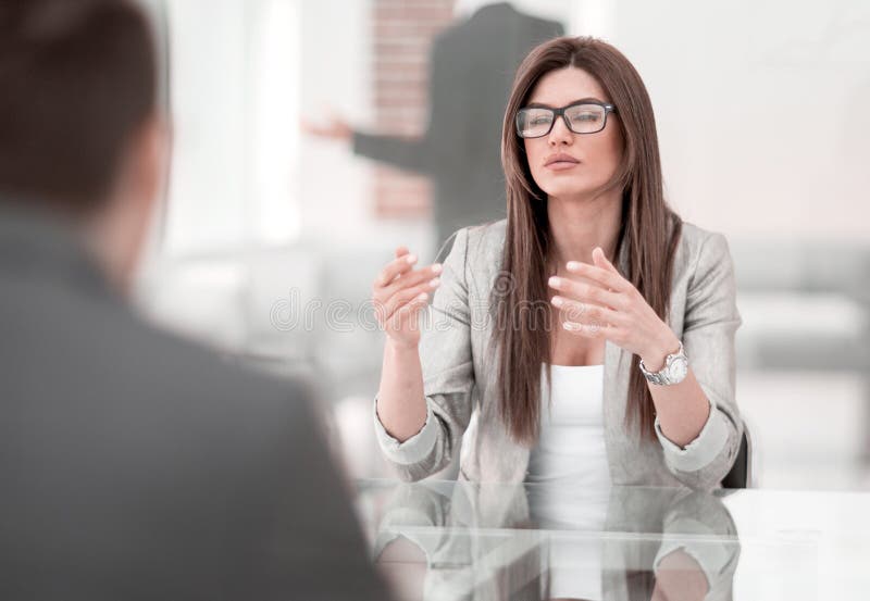 Manager Talking with a Client in a Modern Office Stock Photo - Image of ...