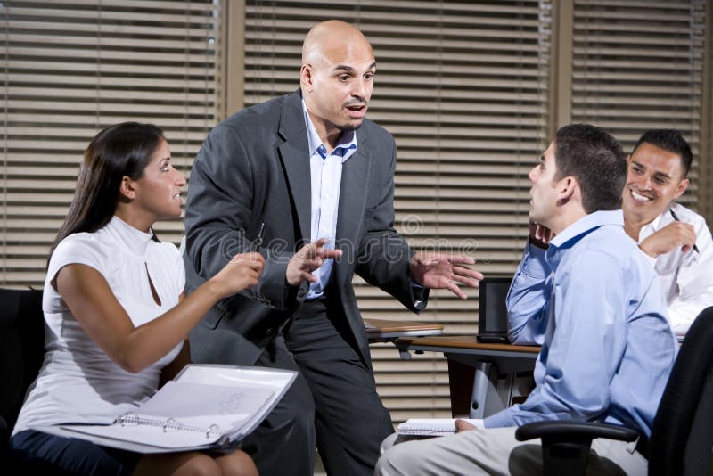 Manager Talking with Group of Office Workers Stock Photo - Image of ...