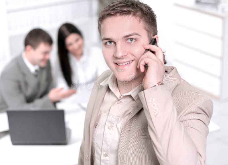Manager Talking with a Customer in the Lobby of the Bank Stock Image ...