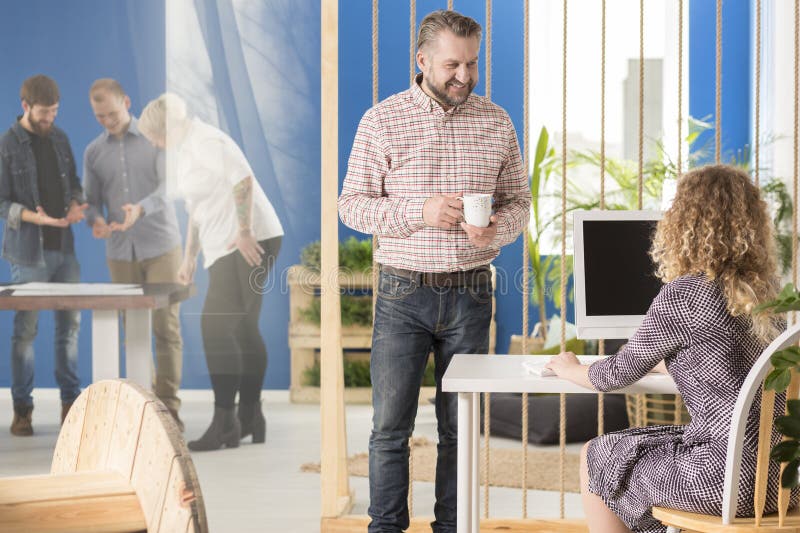 Manager Talking To His Employee Stock Photo - Image of management ...