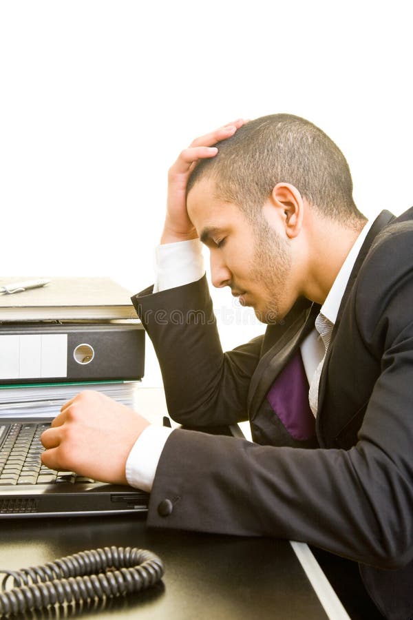 Manager thinking stock photo. Image of african, headache - 9514530