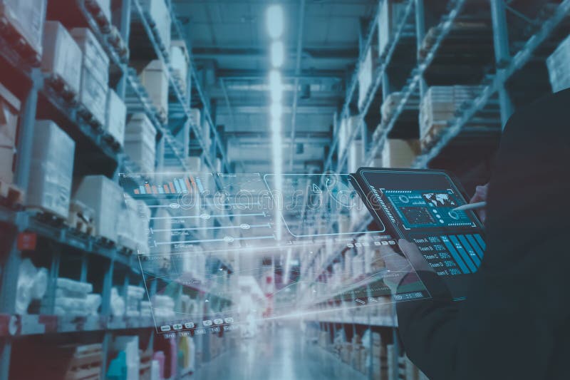 Manager Using Smart Tablet Monitor Process Analyzes, Check and Control ...