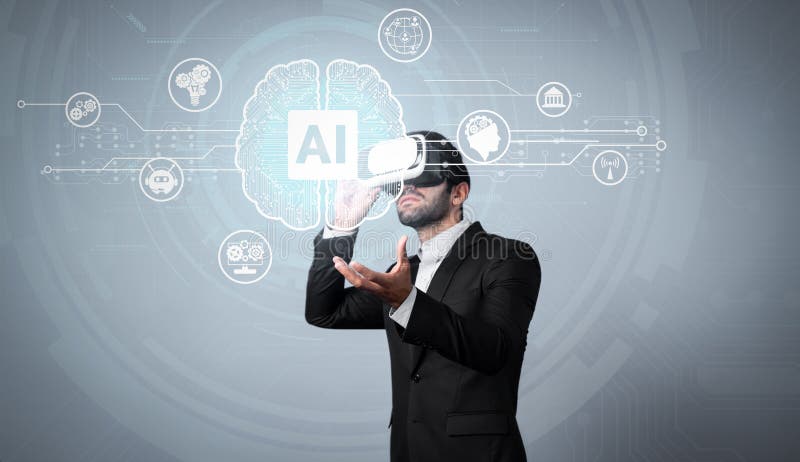 Manager Using VR Glass Writing and Programing Engineering Prompt ...